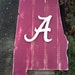 Crimson Colored State of Alabama Wood Pallet Sign White Alabama a Logo ...