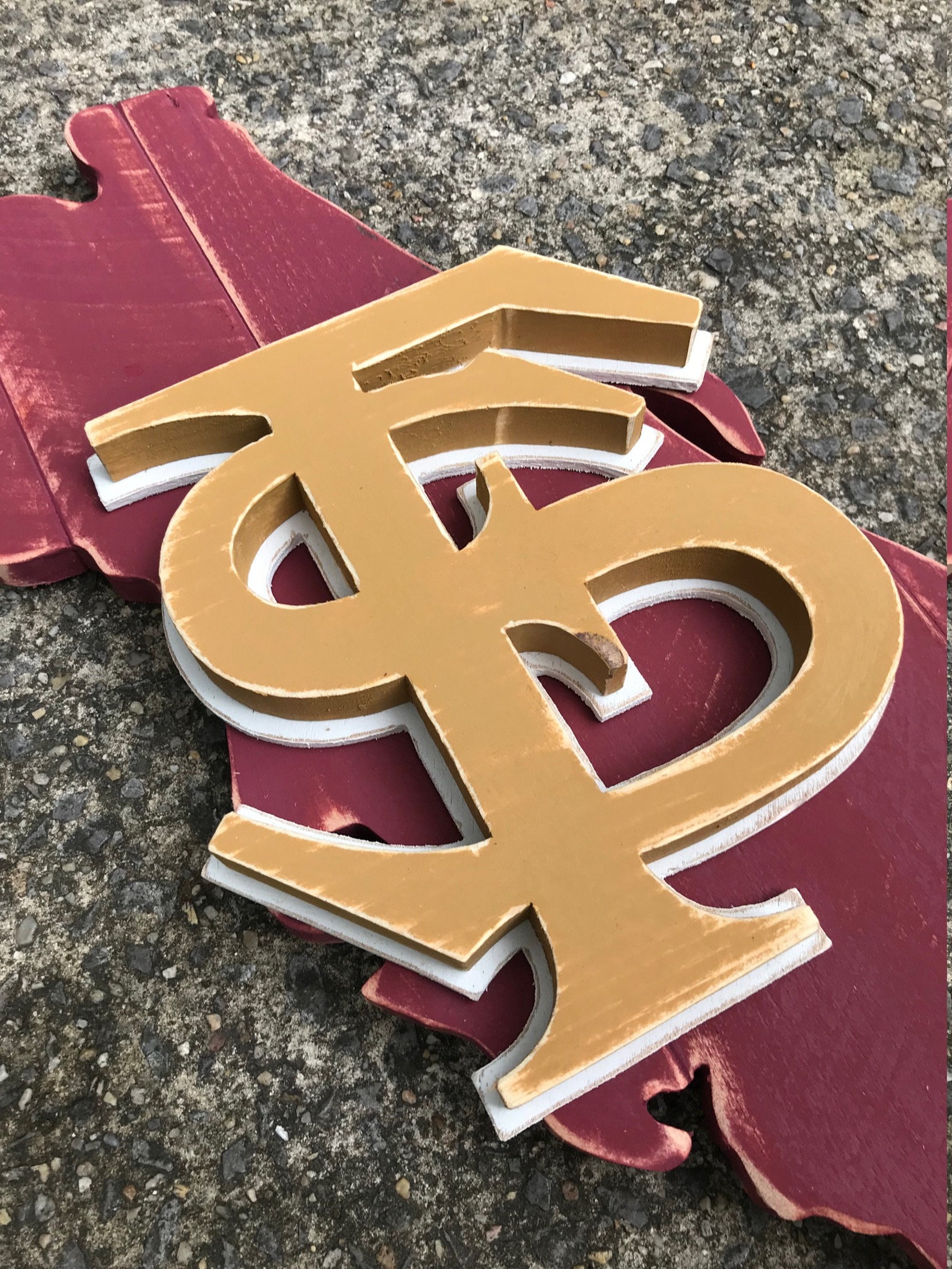Beautifully Crafted Florida State University Sign With FS Logo - Etsy