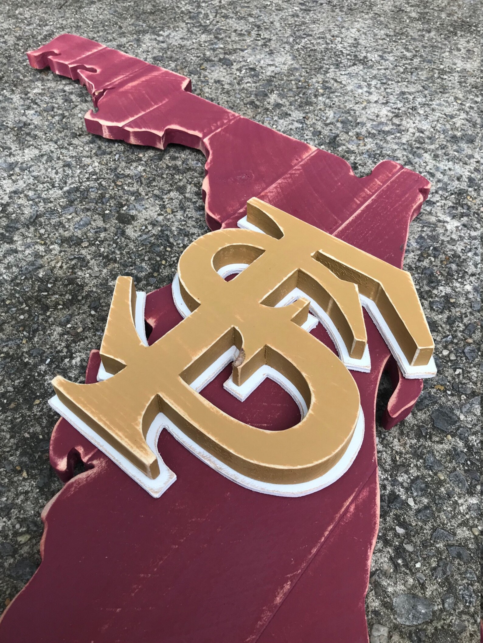 Beautifully Crafted Florida State University Sign With FS Logo - Etsy
