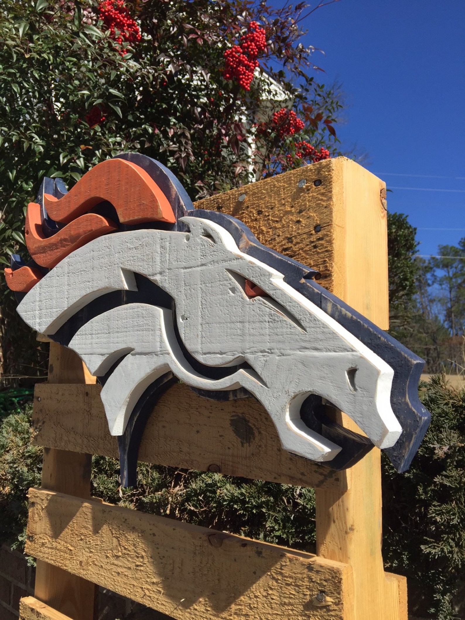 Denver Broncos Wooden Sign Made From Reclaimed Wood. Are You Ready for ...