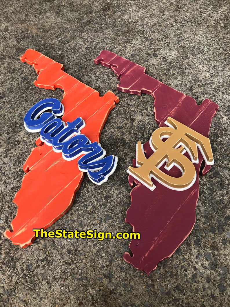 Beautifully Crafted Florida State University Sign With FS Logo - Etsy