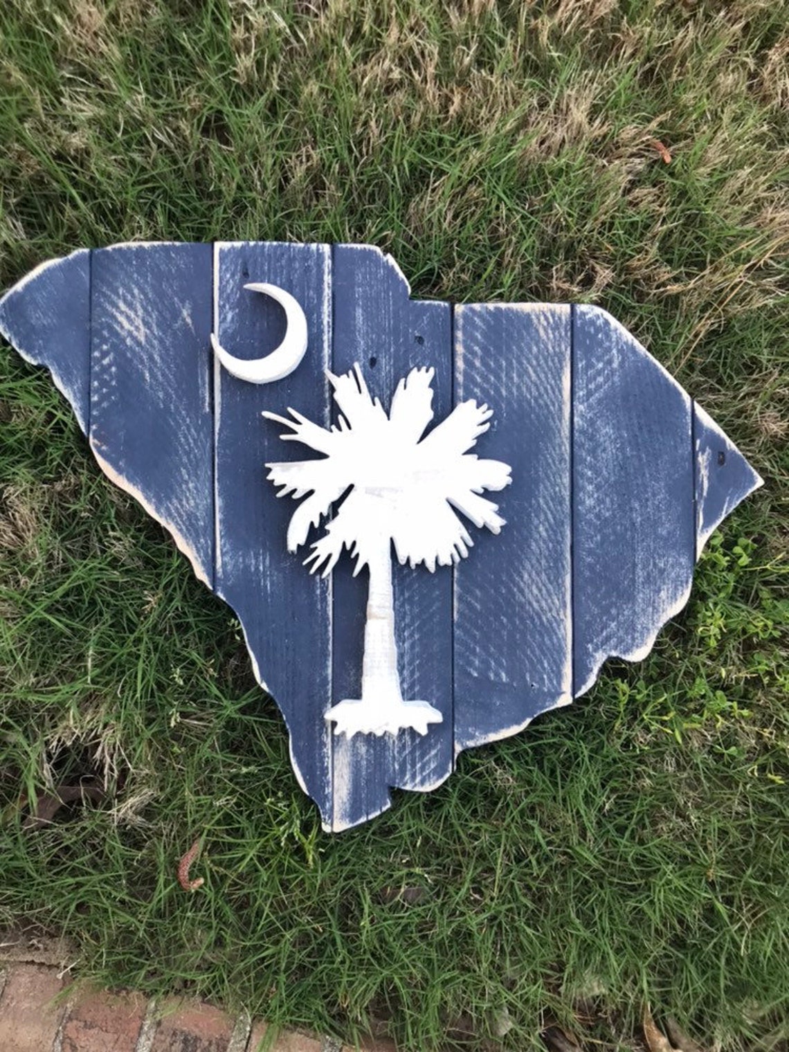 State of South Carolina State Flag Wood Pallet Sign With Cresent Moon ...
