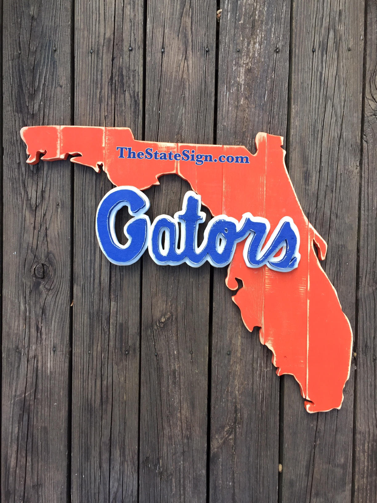 Beautifully Crafted University of Florida State Sign With Script Gators ...