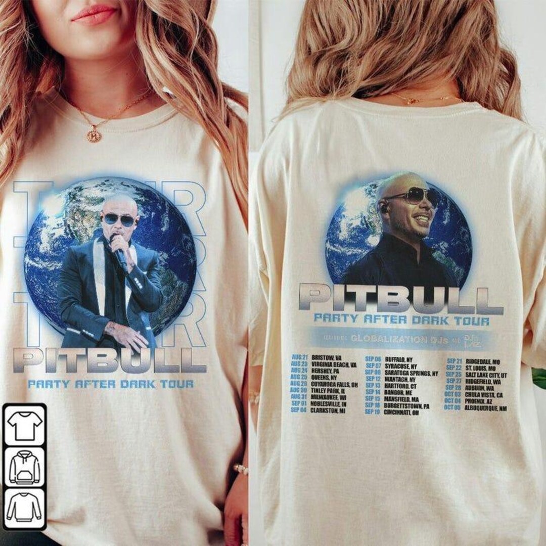 Pitbull 2024 Concert Shirt, Pitbull Party After Dark Tour 2024 T-shirt ...
