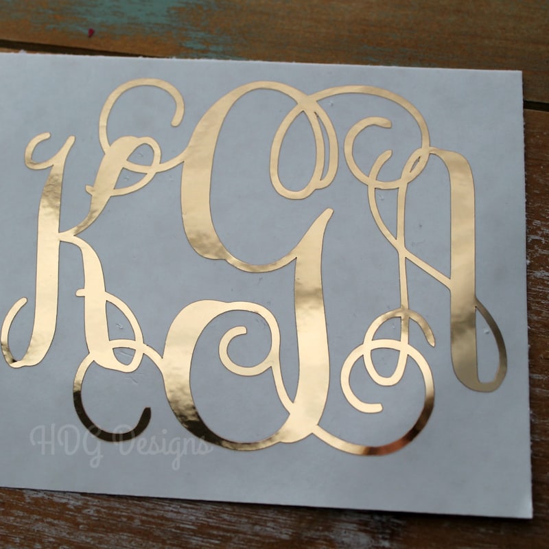 Monogram Sticker - Etsy