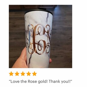 Rose Gold Monogram Decal - Personalized Monogram Decal - Wedding Decal ...