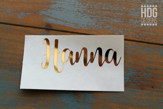 Name Decal Gold Name Decal Gold Foil Name Decal Name | Etsy