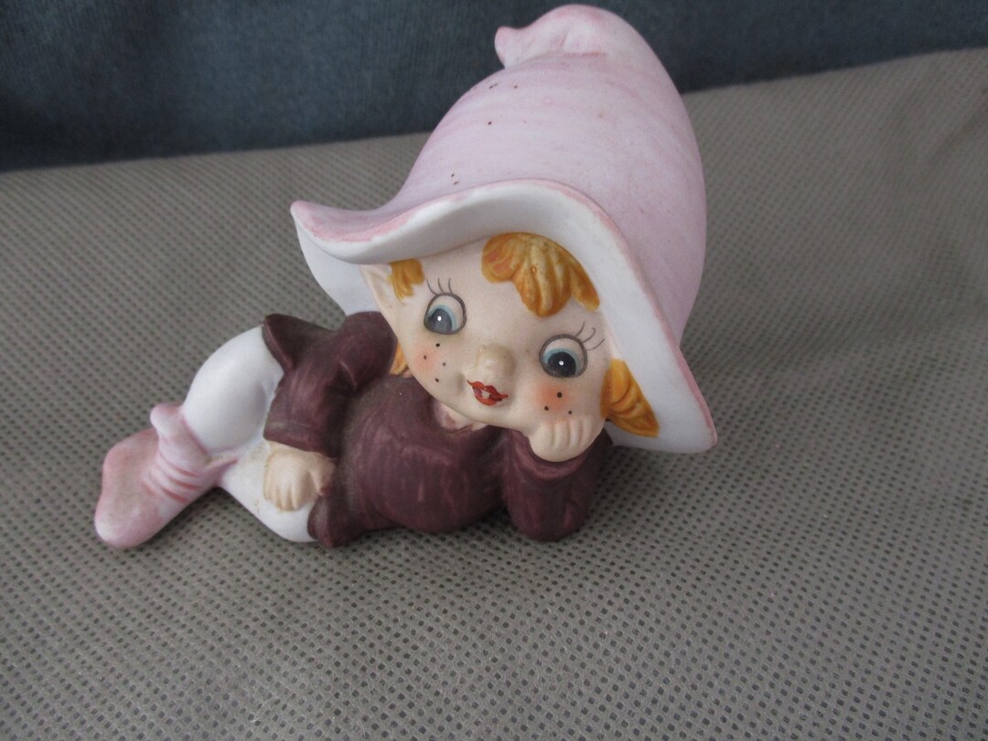 Homco Elf Figurine home Interior Elf Homco 5213 pixie - Etsy