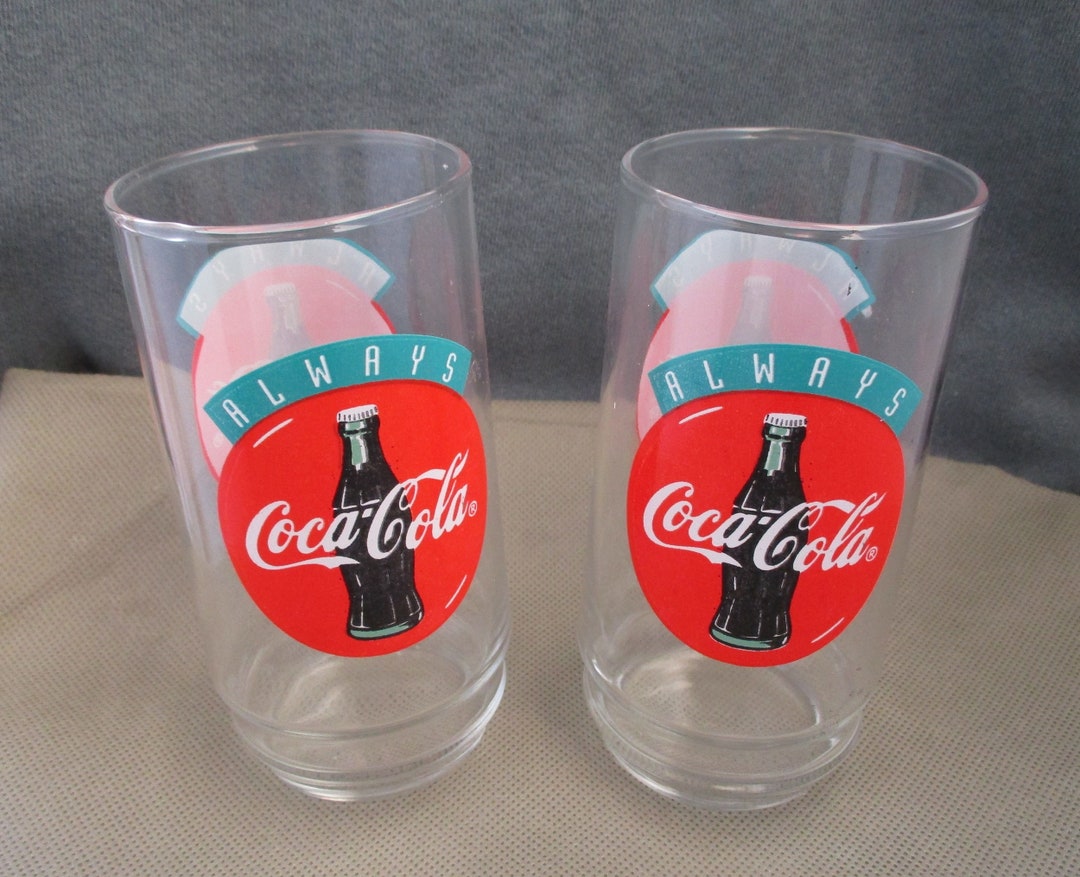 Vintage Coke Cola Drinking Glasses 1997 Always Coca Cola Tumbles Genuine Coca Cola Advertising ...