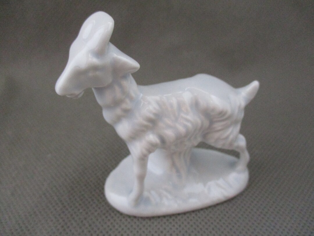 Vintage Goat Atlantic Mold Nativity Scene , 1977 Blue White ,goat ...