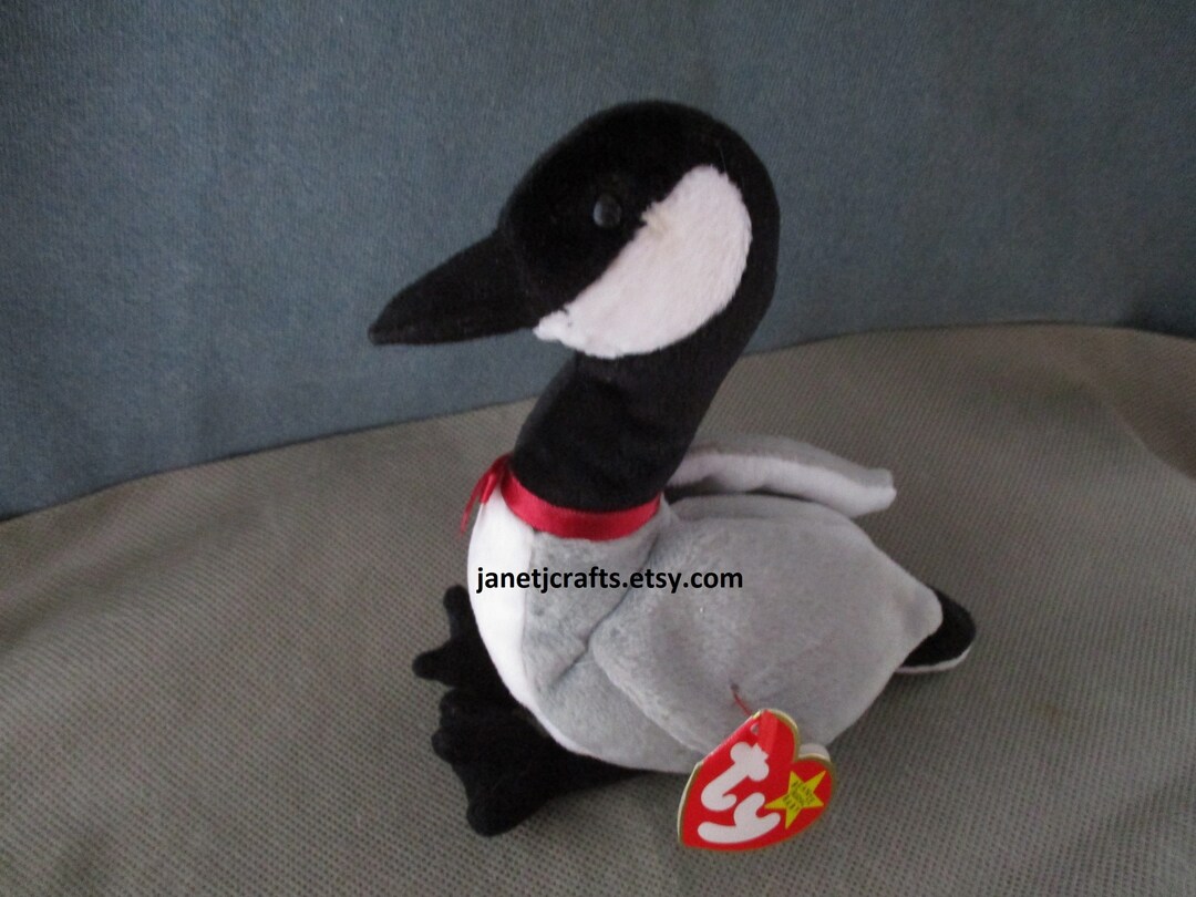 Vintage Ty Beanie Babies ,loosy the Canadian Goose, 1998 P E Pellets ...