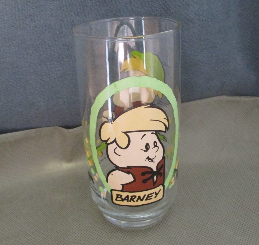 Vintage the Flintstone Kids Pizza Hut Drinking Glass 1986 Barney ...