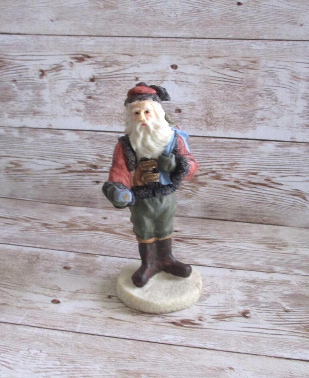 Vintage Santa Claus Resin Figurine Father Christmas Saint Niholas ...