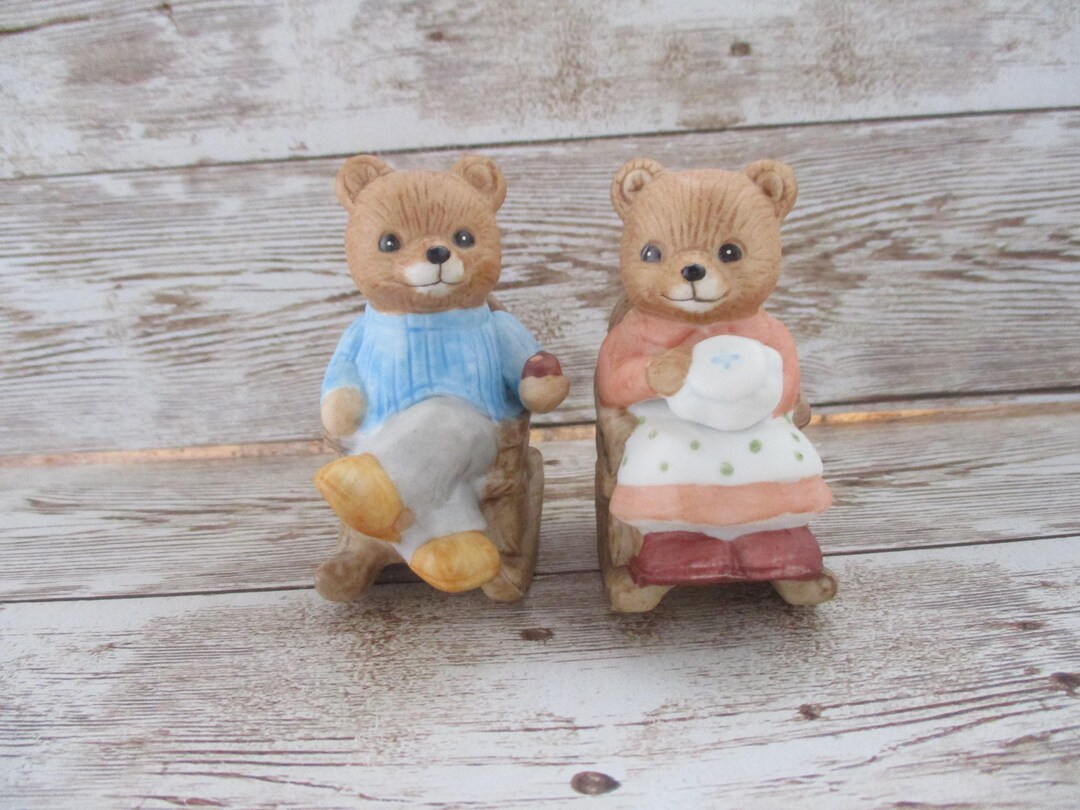 Vintage Homco Mini Bear Figurines 1980s Home Interior Miniature Bears ...