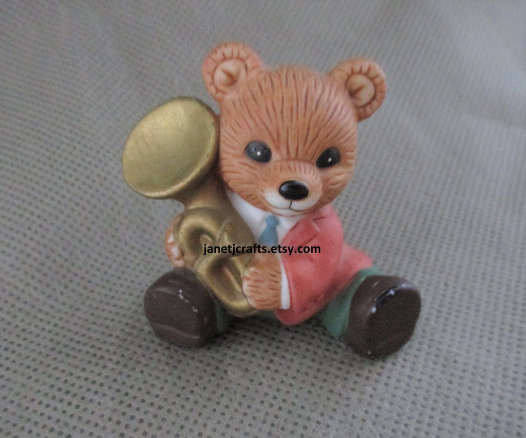 Vintage Homco # 1422 Musical Tuba Bears ,1990's Home Interior Figurine ...