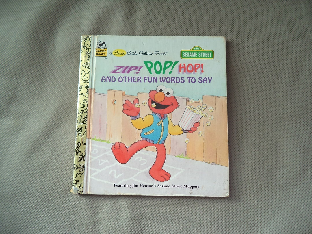 Vintage Little Golden Book, 1996 Sesame Street Story Book , Zip Pop Hop ...