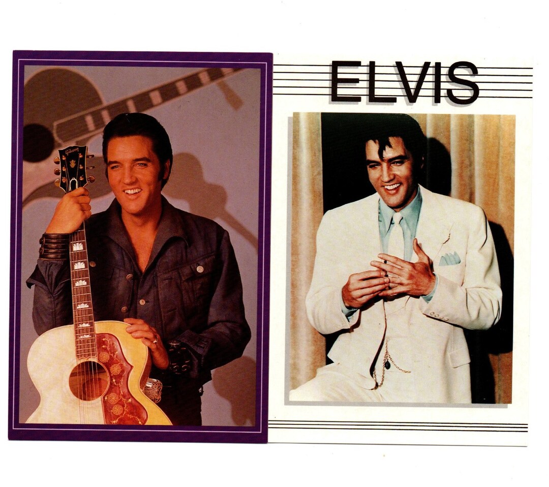 Vintage Elvis Presley 1990 's Post Cards ,lot of Two, Made by Richard ...