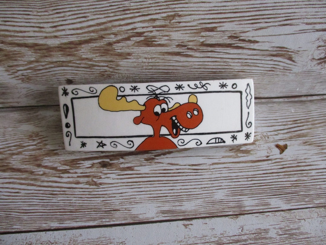 Vintage Bullwinkle the Moose Hair Barrette 1970 Cartoon Character Hair ...