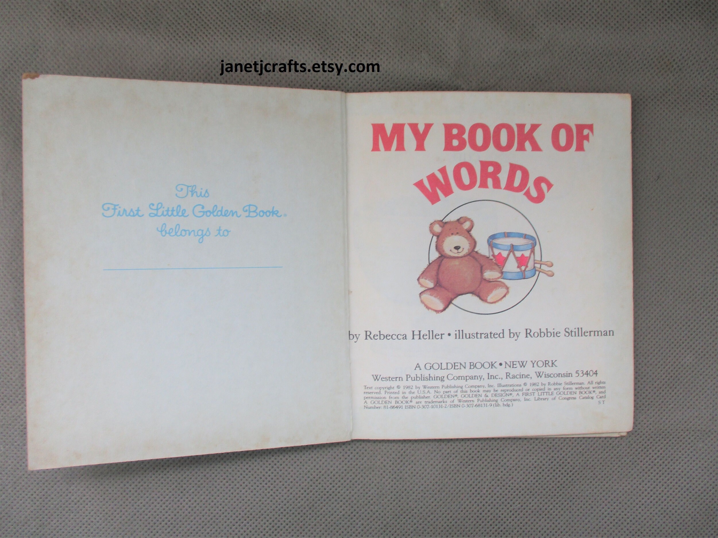 Vintage Little Golden Book My Book of Words 1982 - Etsy