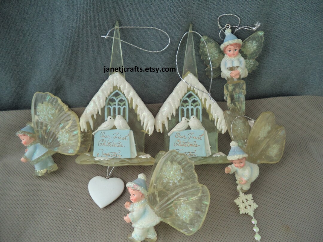 Vintage Fairly Christmas Tree Ornaments Angel First Christmas Together ...