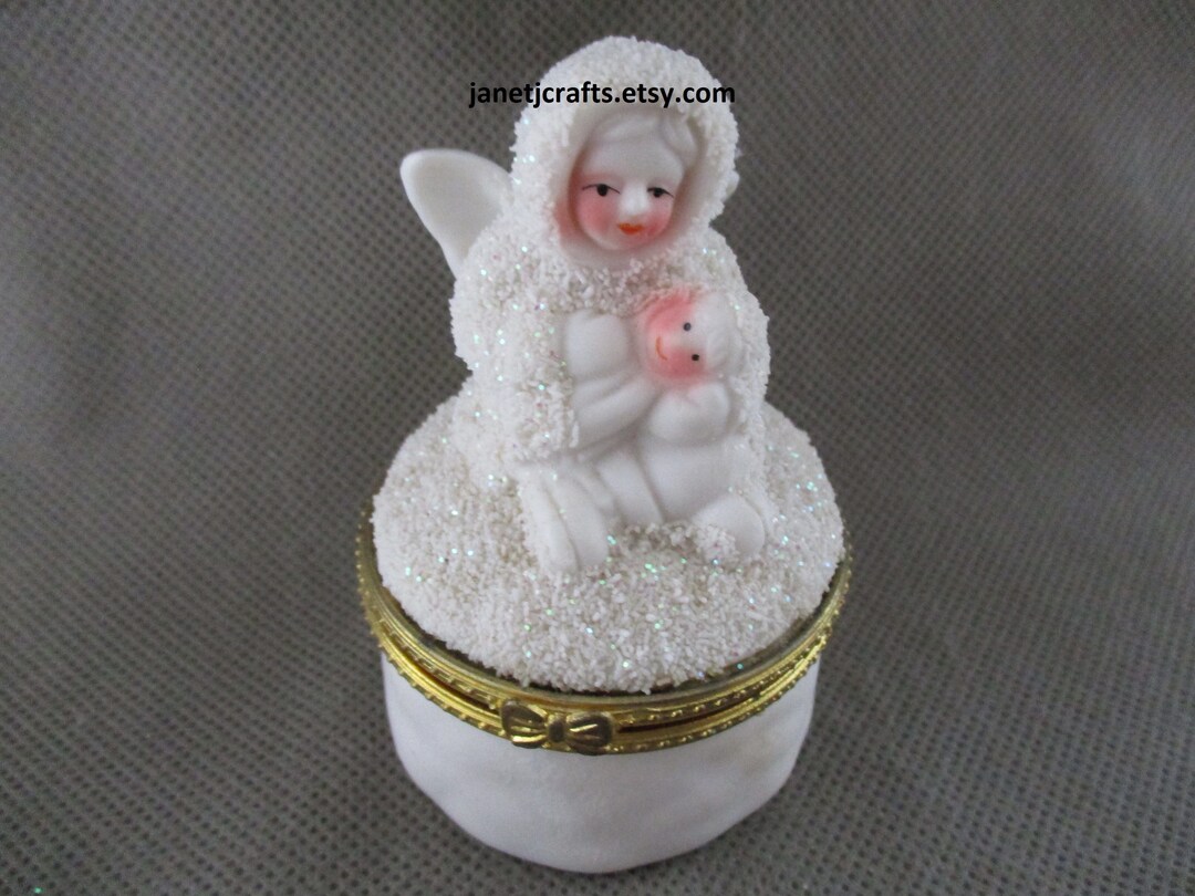 Vintage Angel Trinket Box ,angel With Baby ,k's Collection Figurine ...