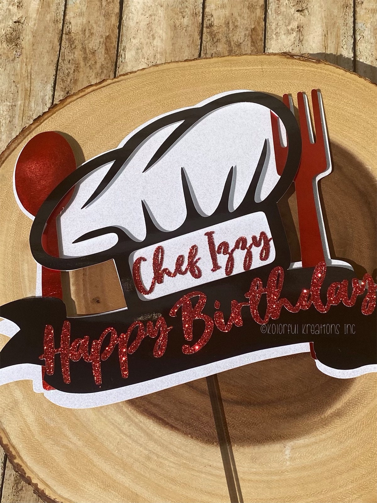 Chef Themed Cake Topper | Etsy