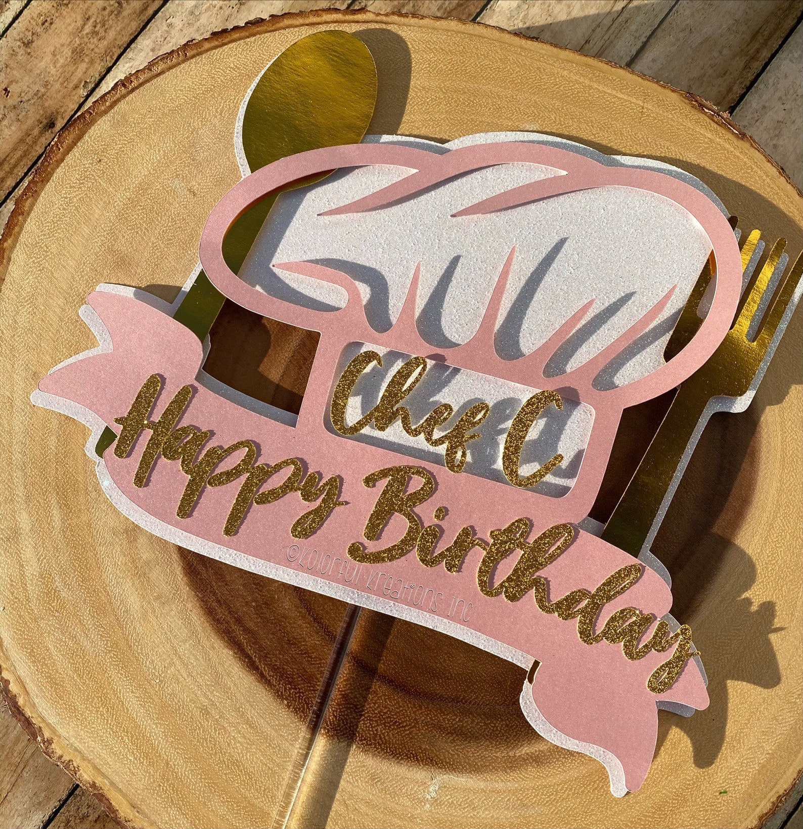 Chef Themed Cake Topper | Etsy