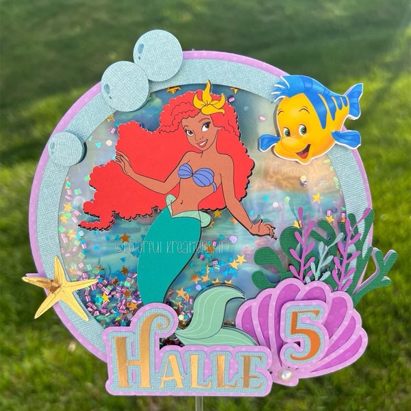 Mermaid Inspired Cake Topper - Etsy