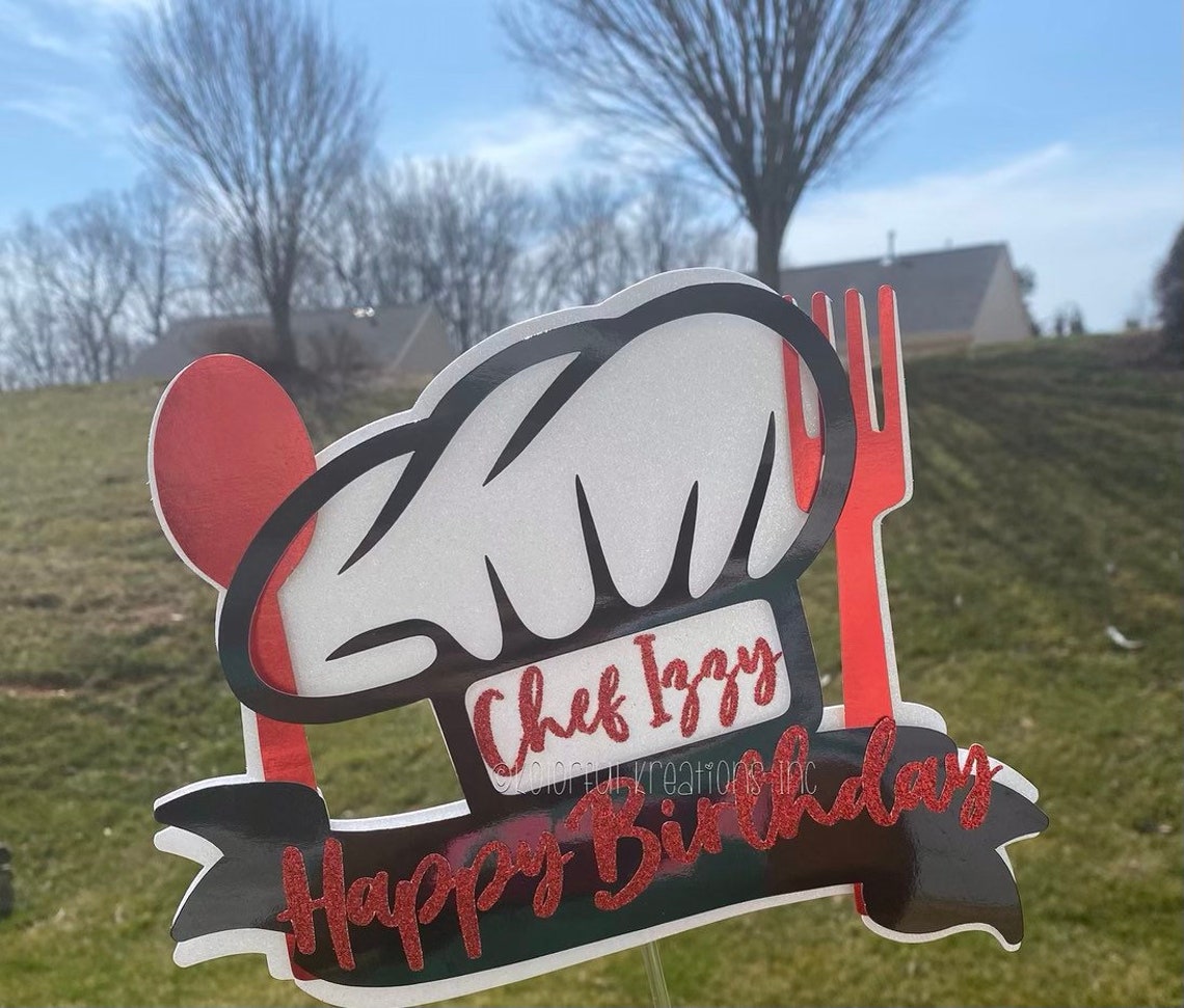 Chef Themed Cake Topper | Etsy