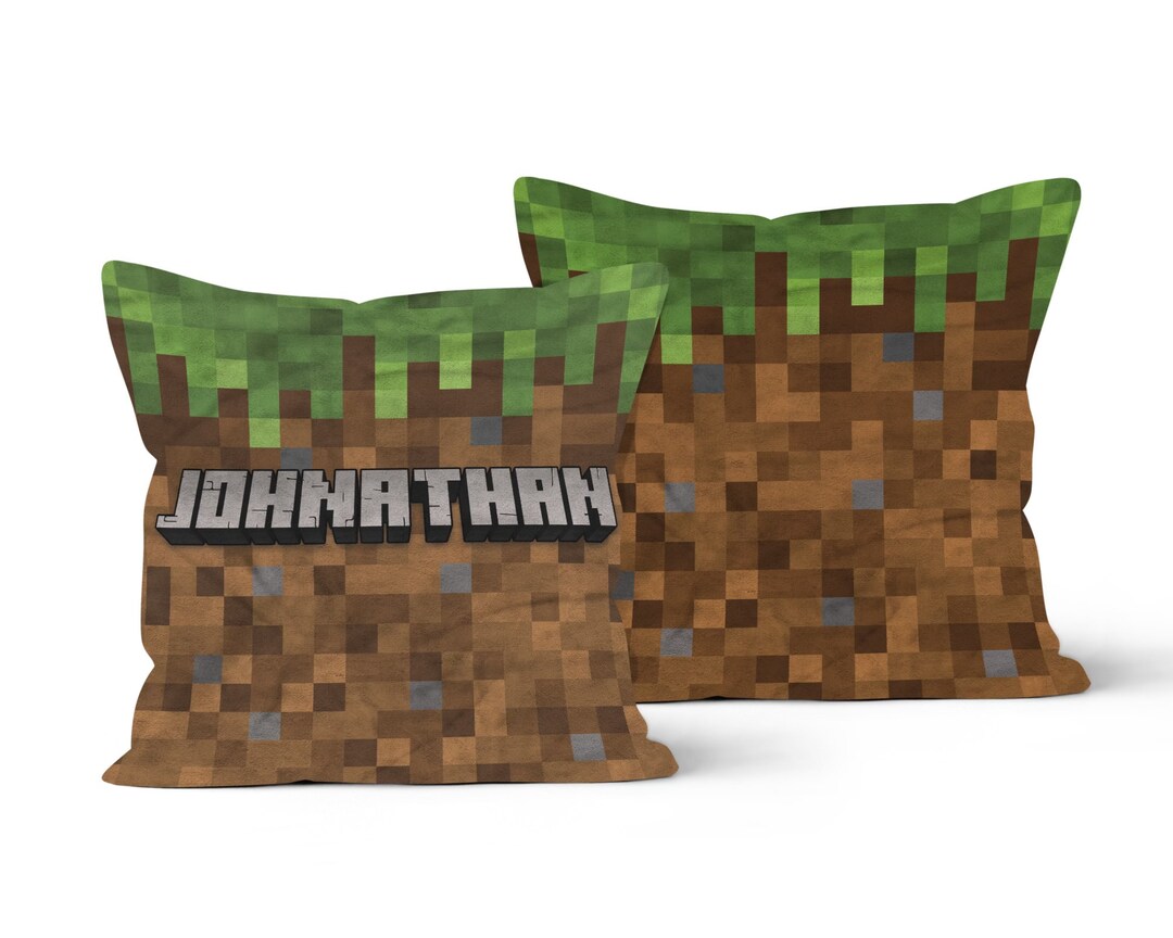 Minecraft Name Pillow Fleece Pillow Pixelcraft Pillow Custom Pillow ...