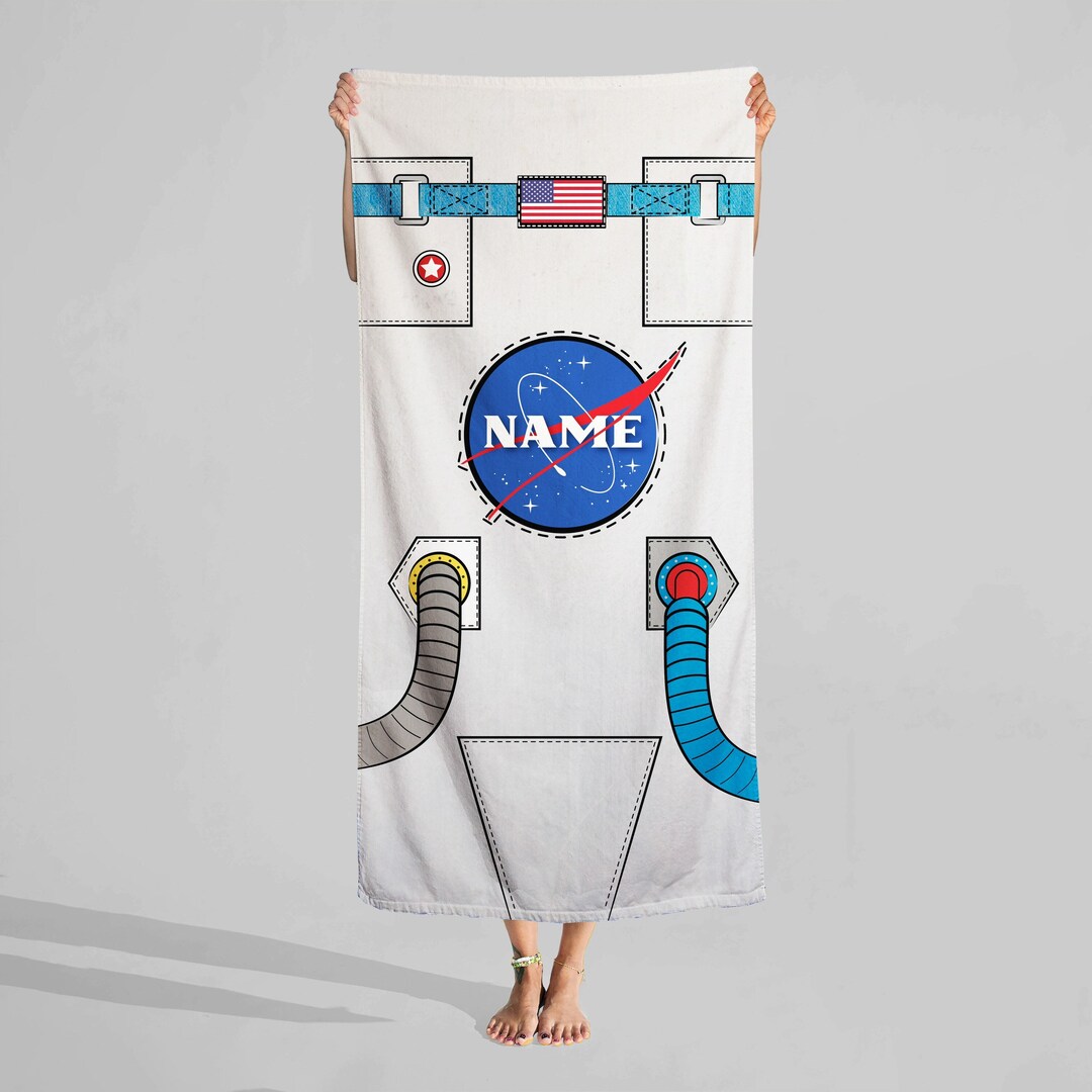 NASA Inspired Personalized Beach Towel Customized Text - Etsy UK