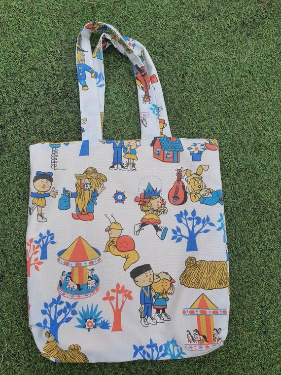 The Magic Roundabout Vintage Fabric Upcycled Tote Bag Made to | Etsy