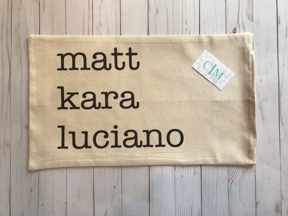 Personalized Pillow Cover Name Pillow Family Names Pillow - Etsy