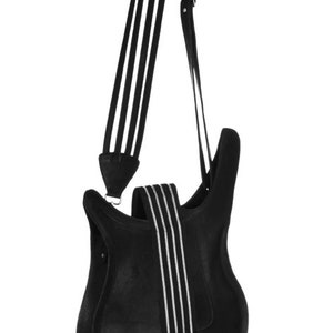Unusual Black Guitar Shape Bag, Crossbody Handmade Bag, Punk Style ...