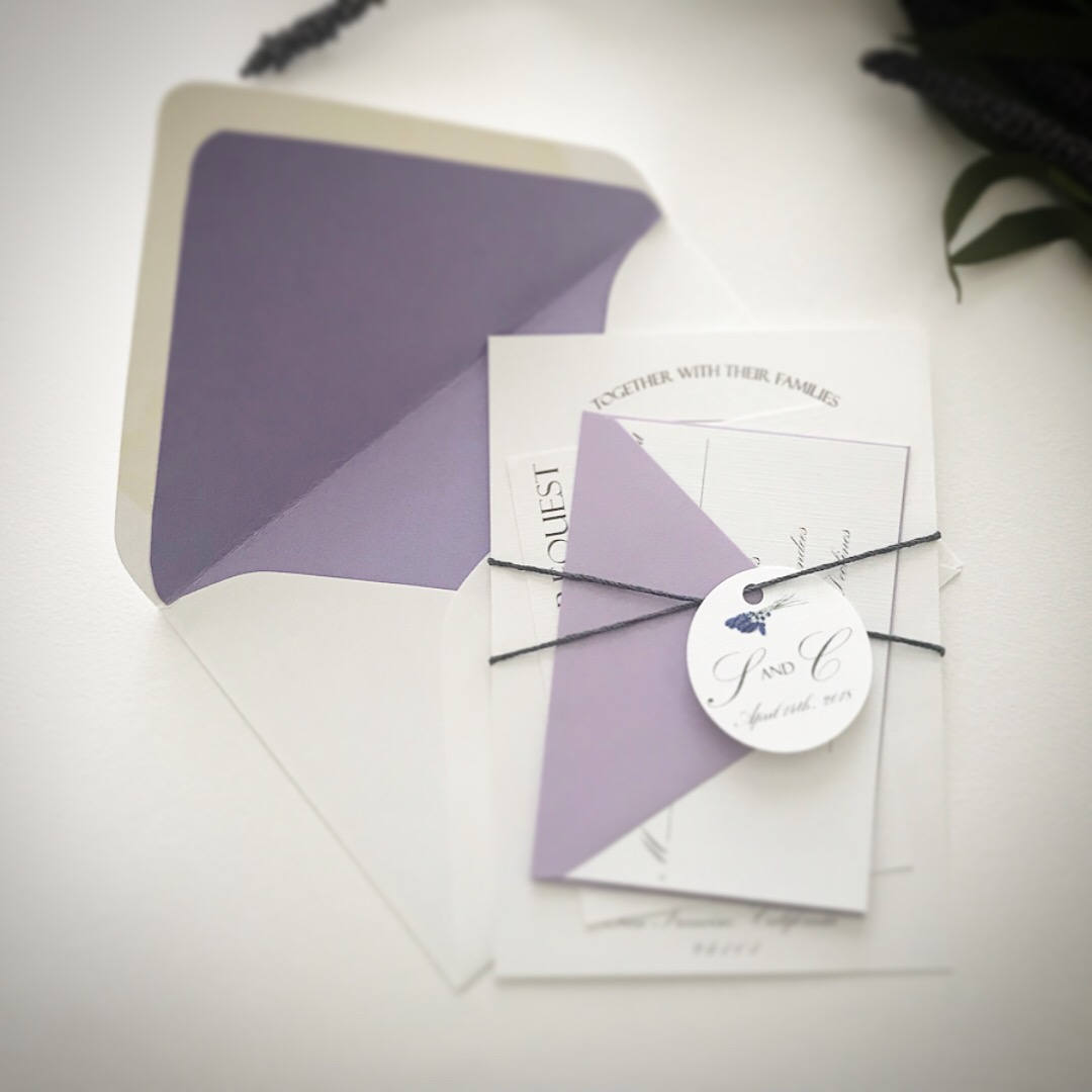 Lavender Wedding Invitation, Printed Invitations, Wedding Invitations ...