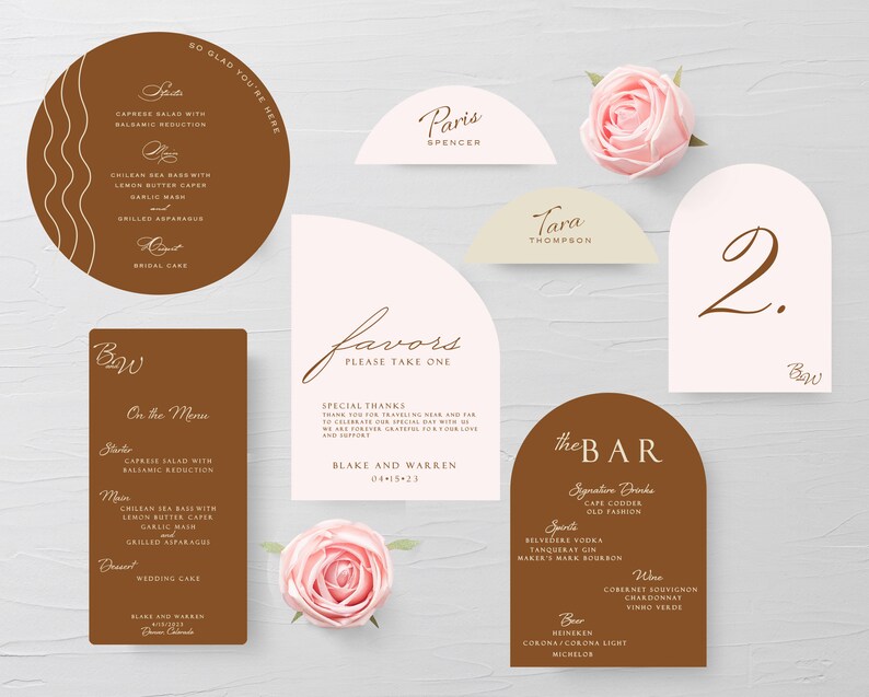 Round Menu Card, Menu Cards, Wedding Menu, Bridal Shower Menu, Party ...