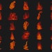 200 FIRE TRANSPARENT PNG Photoshop Overlays Digital Overlays | Etsy