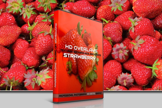 200 STRAWBERRY PHOTOSHOP OVERLAYS Digital Textures | Etsy