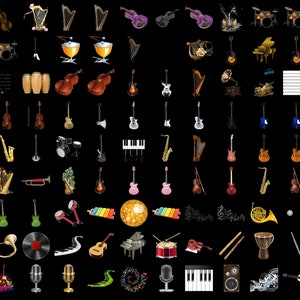 750 MUSIC INSTRUMENTS TRANSPARENT Png Photoshop Overlays, Music ...