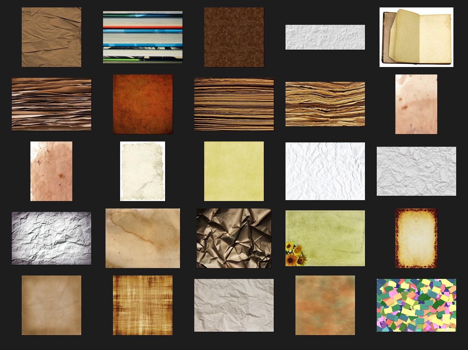 200 PAPER PHOTOSHOP OVERLAYS Digital Textures Backgrounds | Etsy