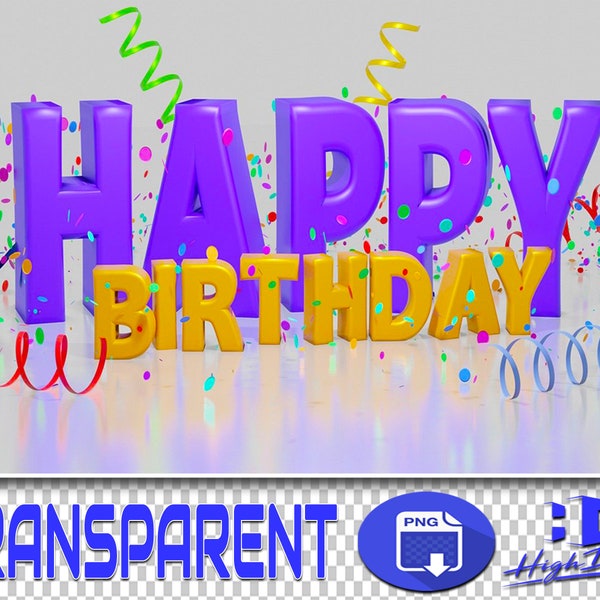 Happy Birthday Overlay - Etsy