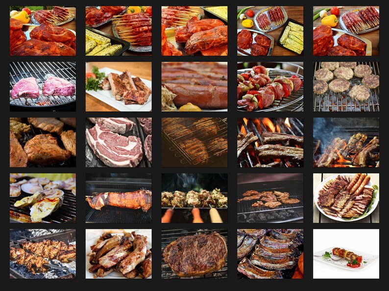 200 BARBECUE PHOTOSHOP OVERLAYS Digital Textures | Etsy