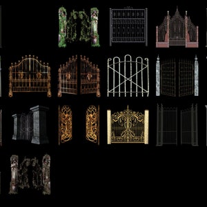 200 BENCHES, FENCES, GATES Transparent Png Photoshop Overlays ...