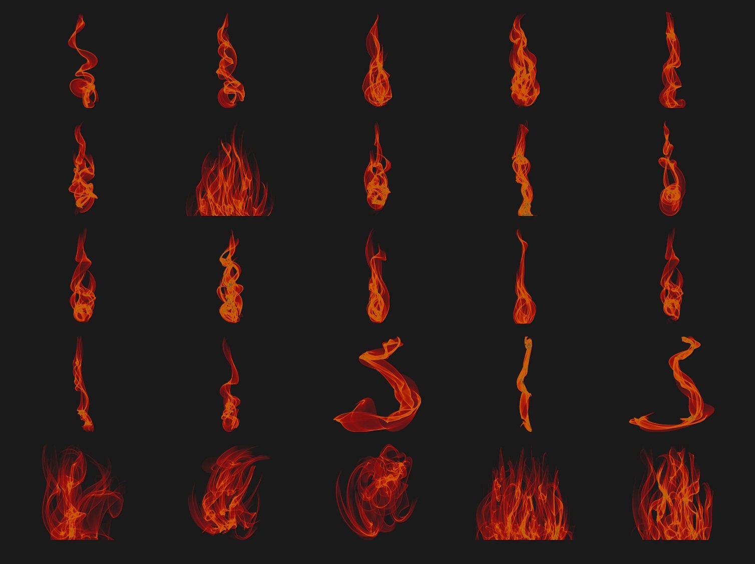 200 Fire PNG Overlays: Transparent Flame Textures (digital Download) - Etsy