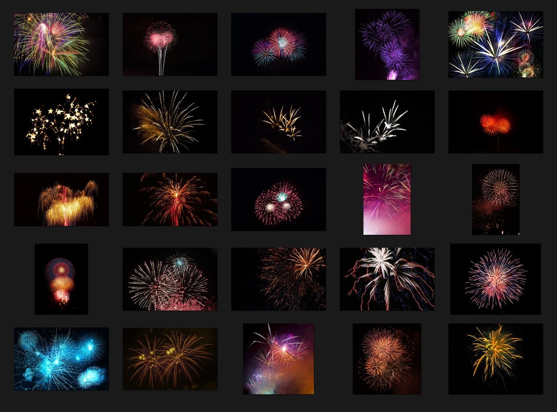 200 Firework Photoshop Overlays: HD Digital Photography Textures ...