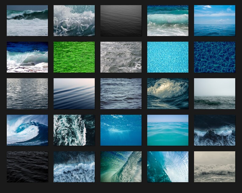 200 WAVES PHOTOSHOP OVERLAYS Digital Textures Backgrounds - Etsy