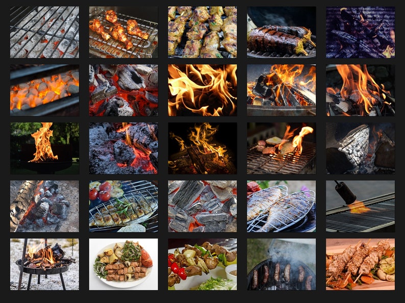 200 BARBECUE PHOTOSHOP OVERLAYS Digital Textures | Etsy