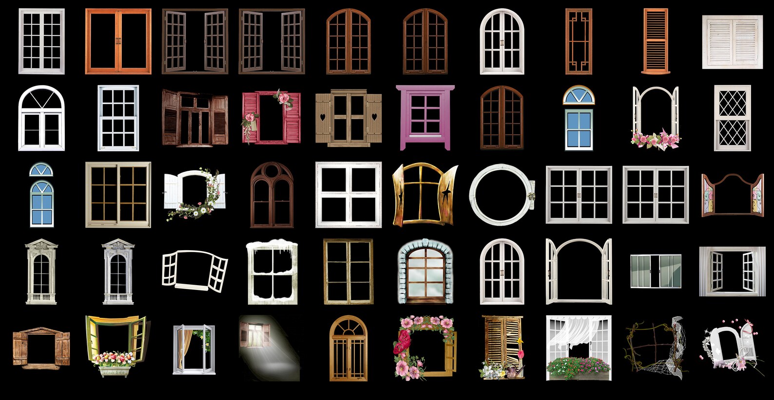 300 WINDOWS PNG TRANSPARENT Photoshop Overlays Windows Png - Etsy