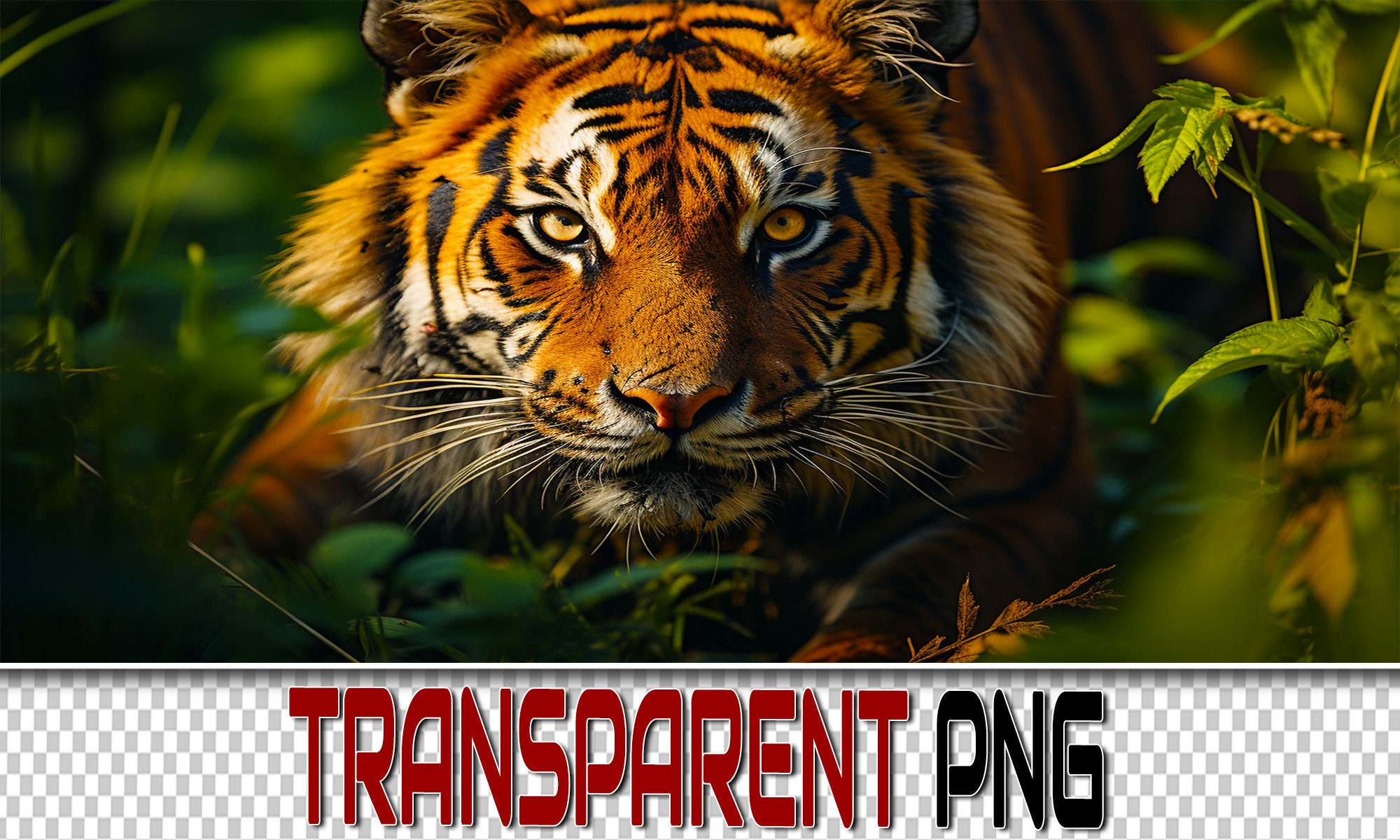 100 Tiger PNG Overlays: Transparent Wildlife Graphics (digital Download ...