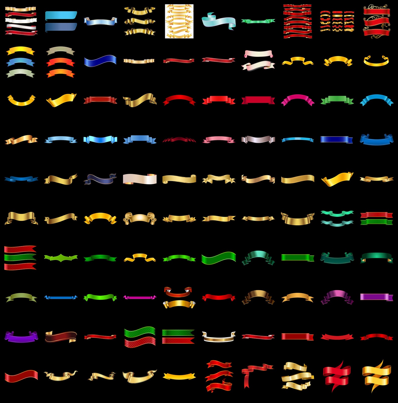 1000 RIBBONS TRANSPARENT PNG Photoshop Overlays Ribbons Png - Etsy